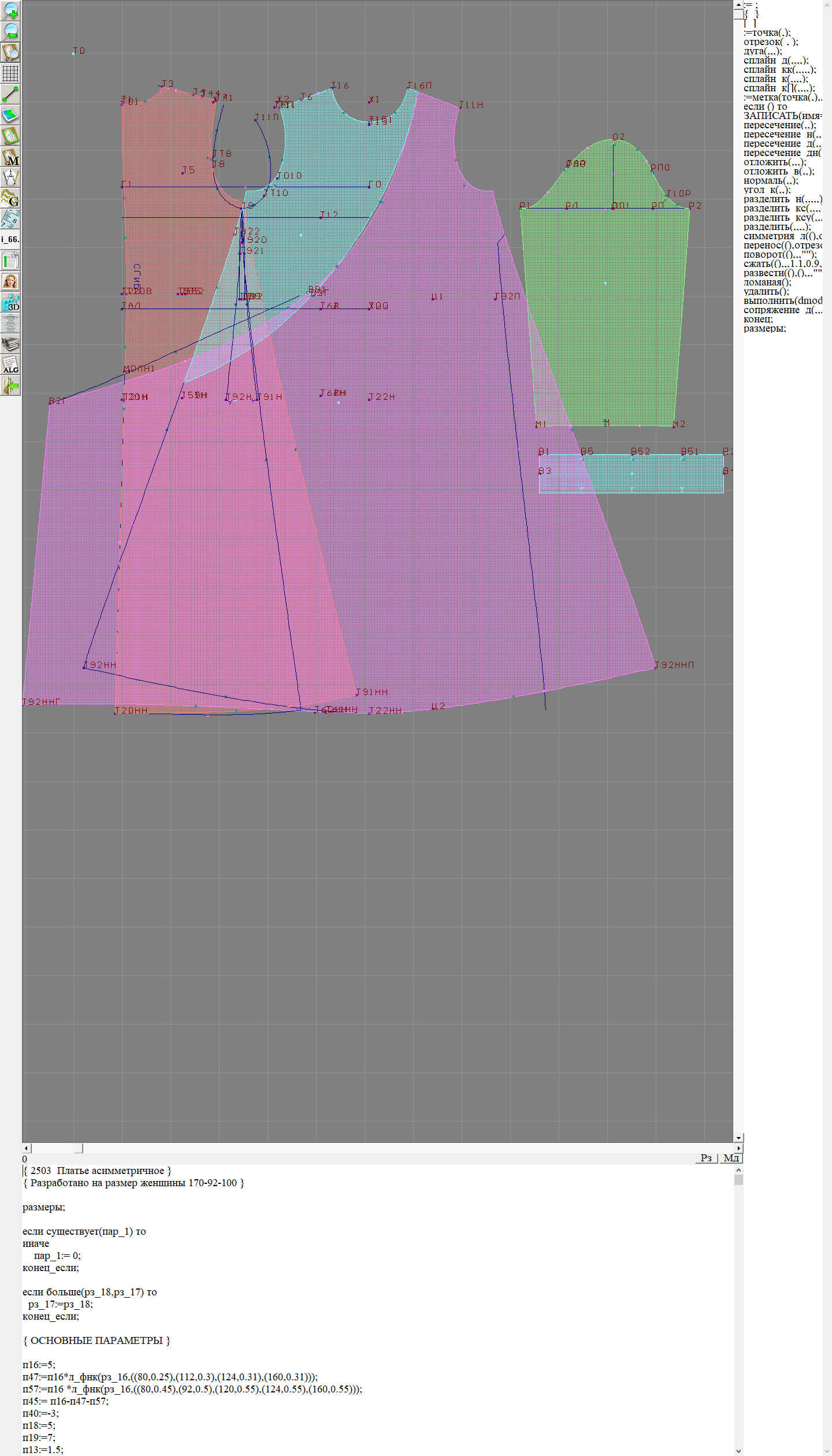 Asymmetrical Dress - Sewing Pattern #2503. Made-to-measure sewing ...