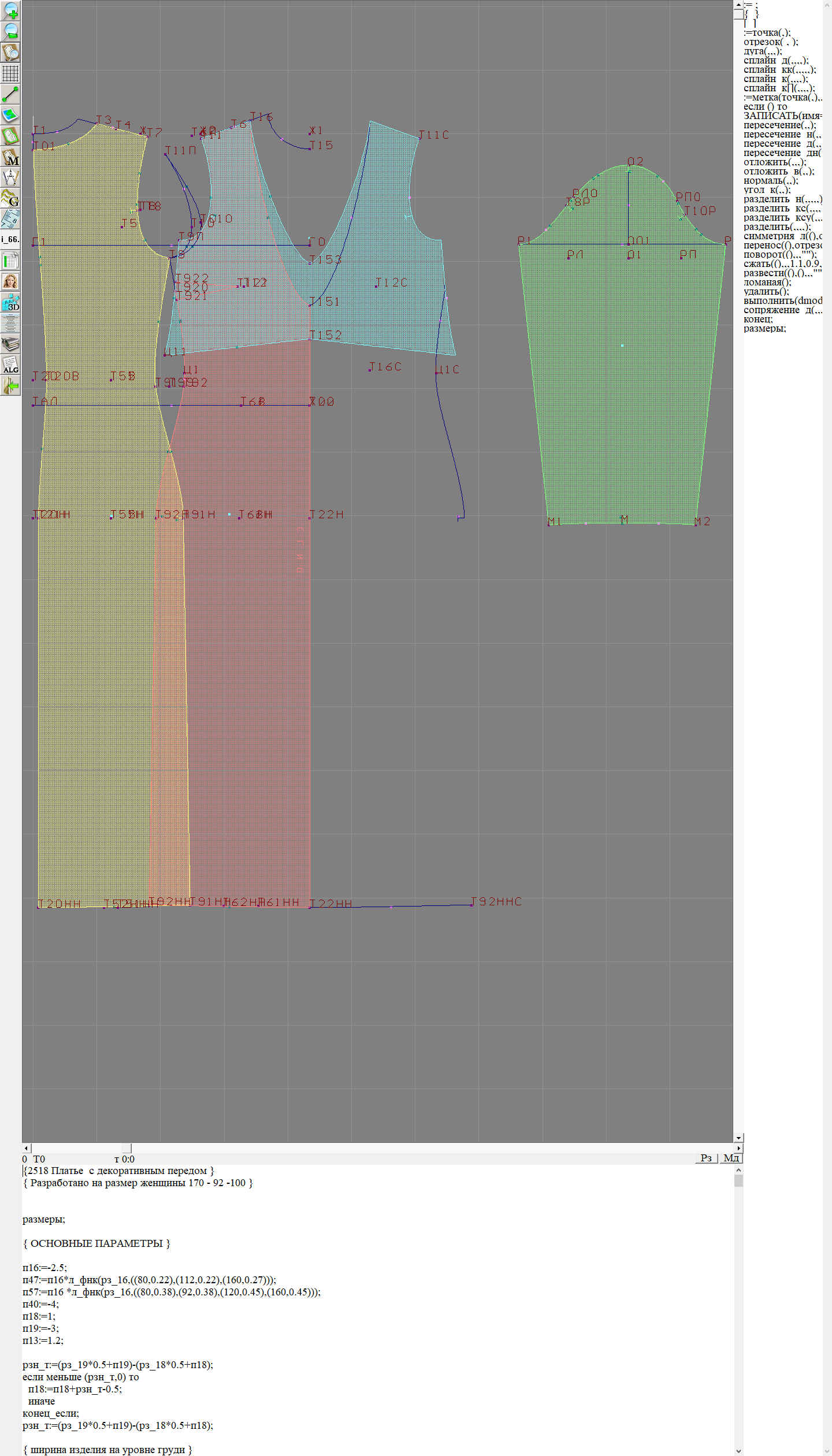 Dress With Decorative Front - Sewing Pattern #2518. Made-to-measure ...