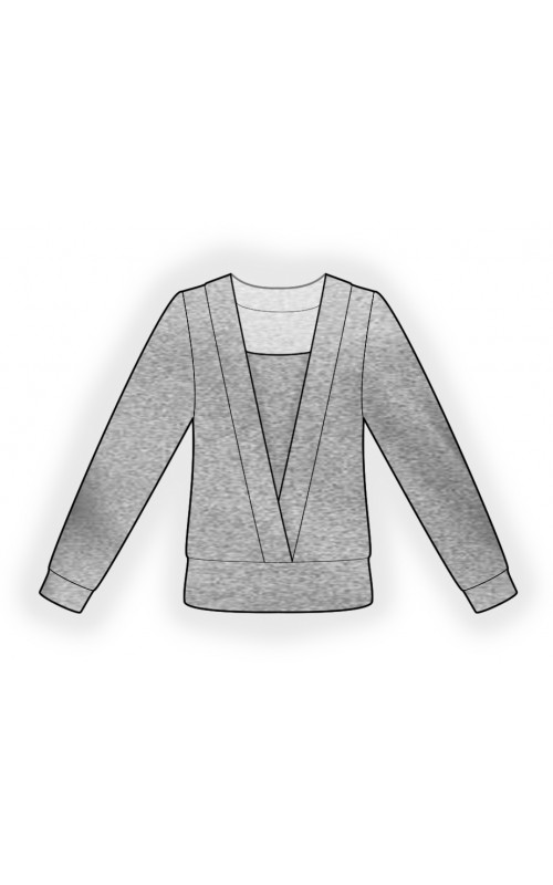 Longsleeve From Knit Fabric - Sewing Pattern #2619. Made-to-measure ...