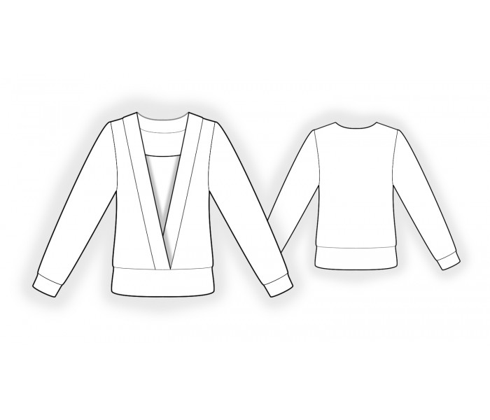 Longsleeve From Knit Fabric - Sewing Pattern #2619. Made-to-measure ...