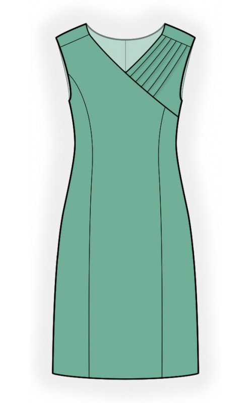 Dress With Decorative Front - Sewing Pattern #2623. Made-to-measure ...