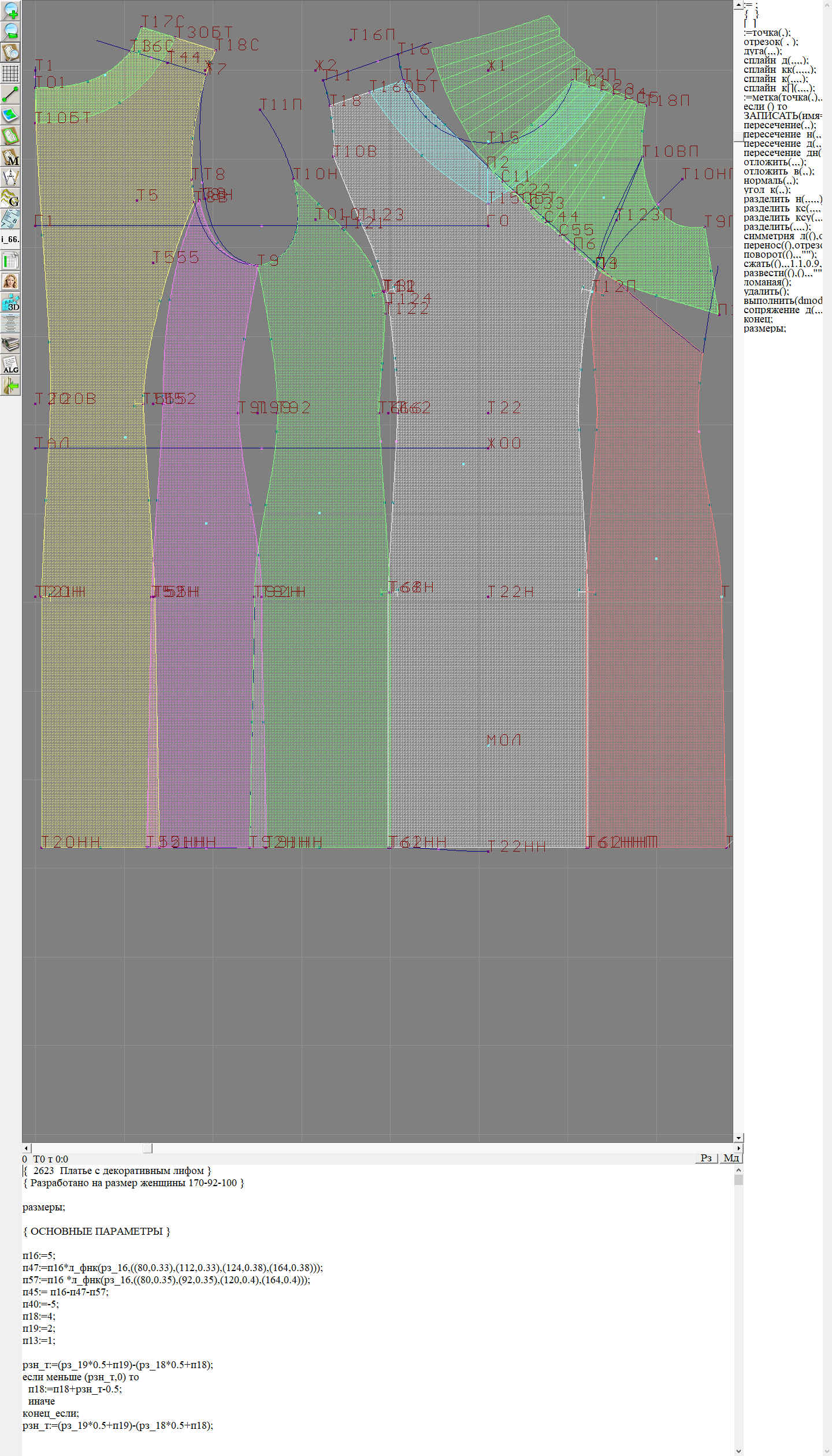 Dress With Decorative Front - Sewing Pattern #2623. Made-to-measure ...