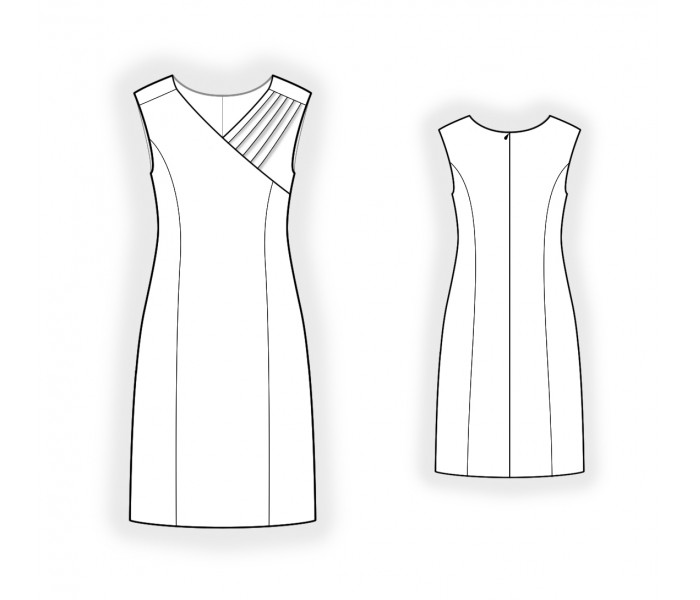 Dress With Decorative Front - Sewing Pattern #2623. Made-to-measure ...