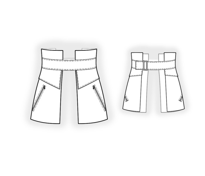 Belt With Pockets - Sewing Pattern #2697. Made-to-measure sewing ...