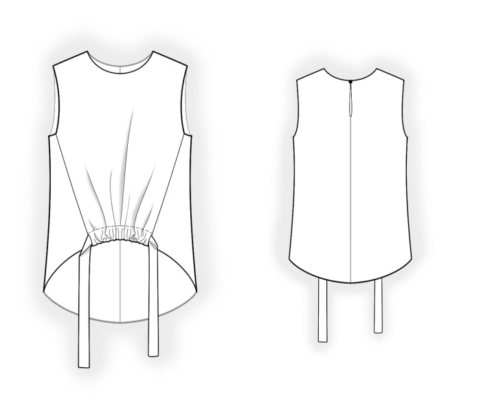 Blouse With Decorative Front - Sewing Pattern #2705. Made-to-measure ...