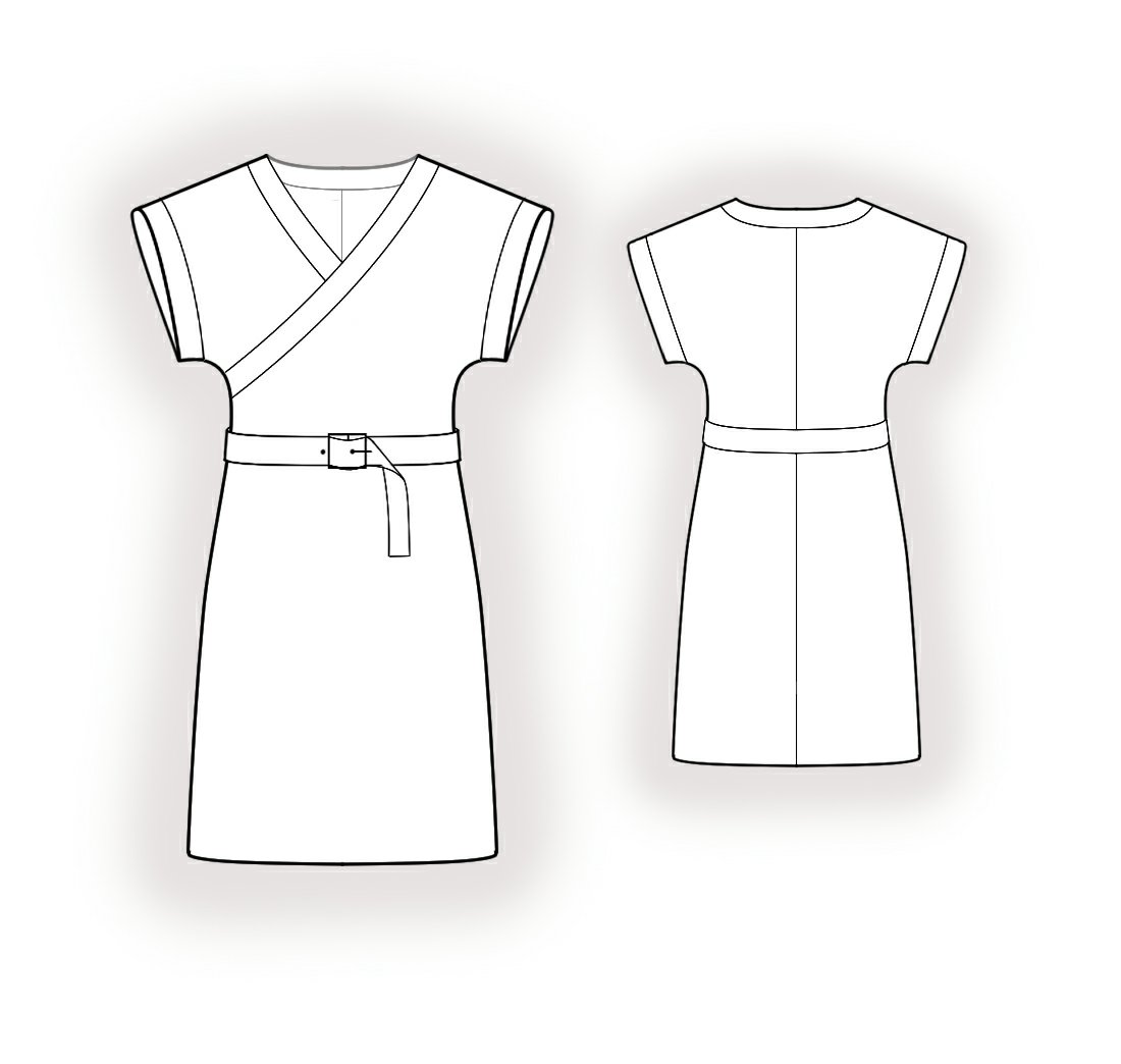 Dress From Knit Fabric - Sewing Pattern #5959. Made-to-measure sewing ...