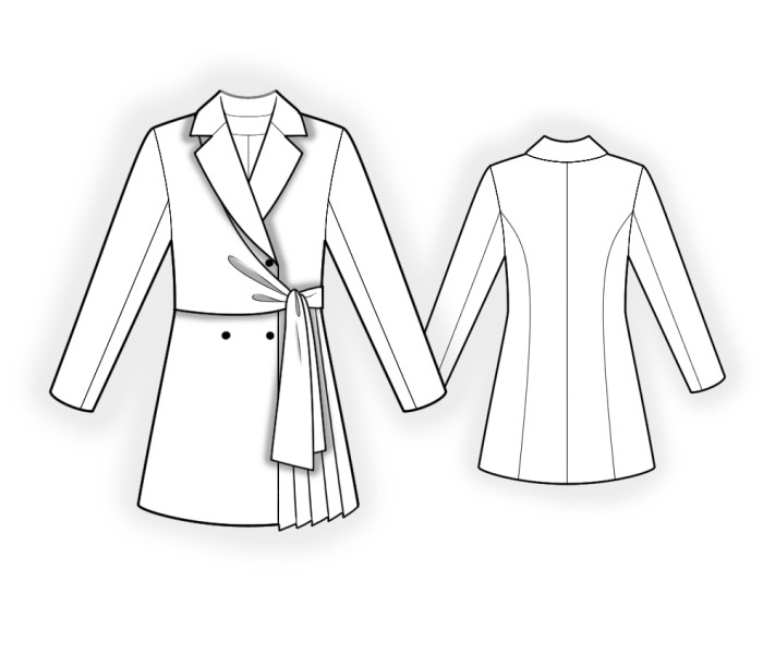 Dress-Jacket - Sewing Pattern #2716. Made-to-measure sewing pattern ...