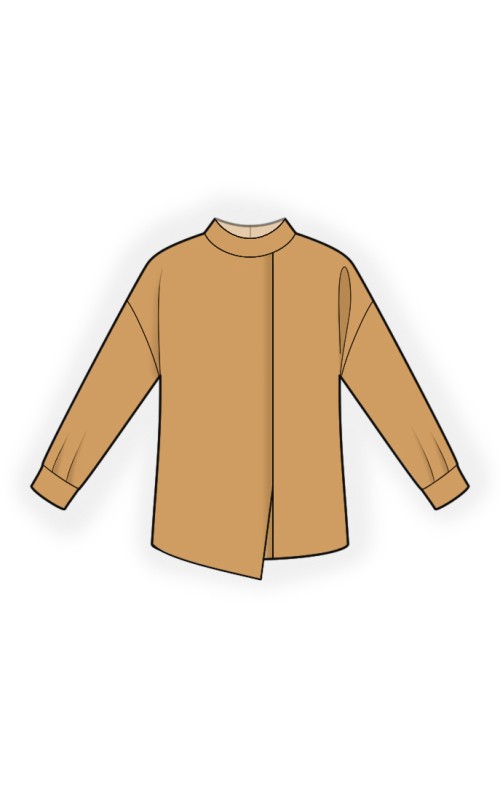 Blouse With Decorative Front - Sewing Pattern #2766. Made-to-measure ...