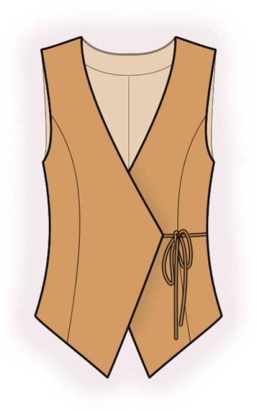 Waistcoat With Longer Front - Sewing Pattern #2823. Made-to-measure ...