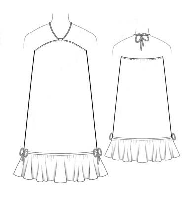 Sarafan - Sewing Pattern #5892. Made-to-measure sewing pattern from ...