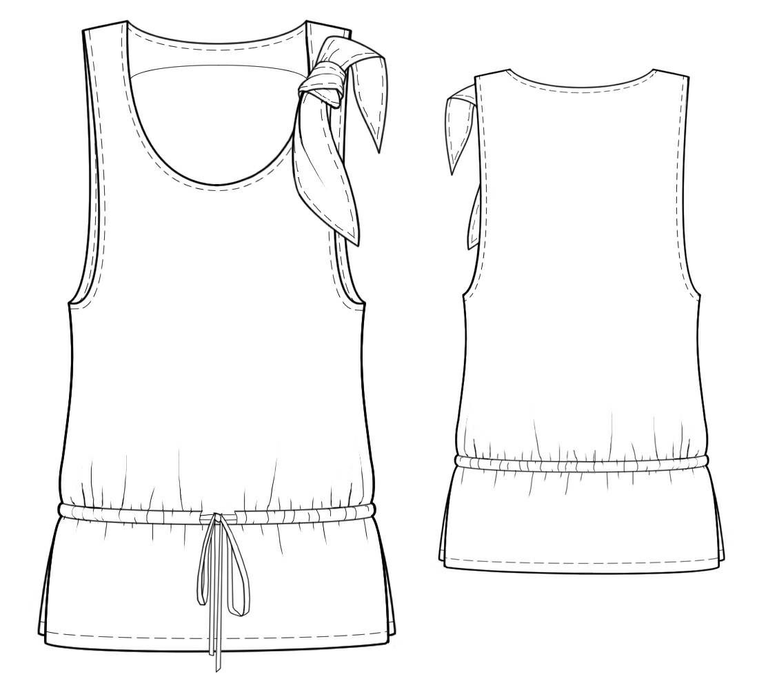 Sarafan - Sewing Pattern #5808. Made-to-measure sewing pattern from ...