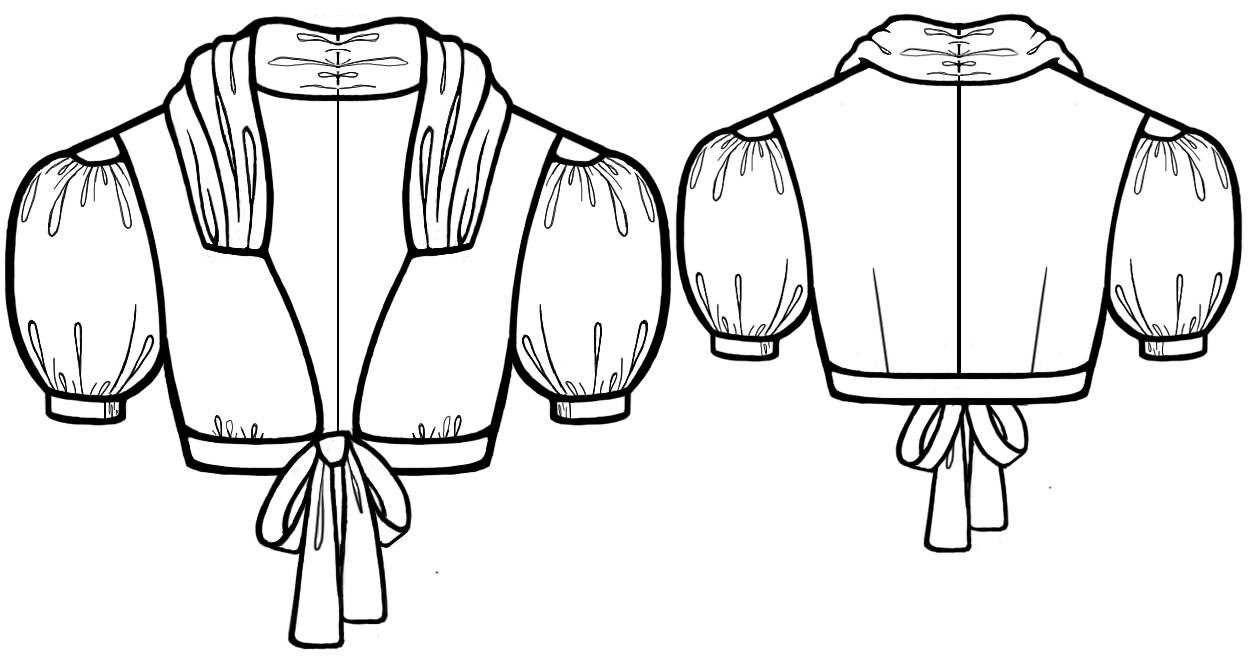 Short-Sleeved Jacket - Sewing Pattern #5598. Made-to-measure sewing ...