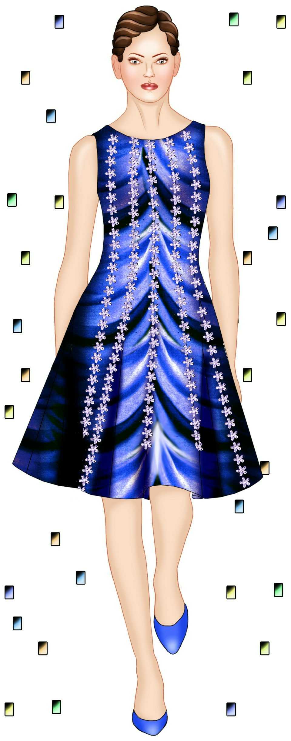 Short Dress - Sewing Pattern #5581. Made-to-measure sewing pattern from ...