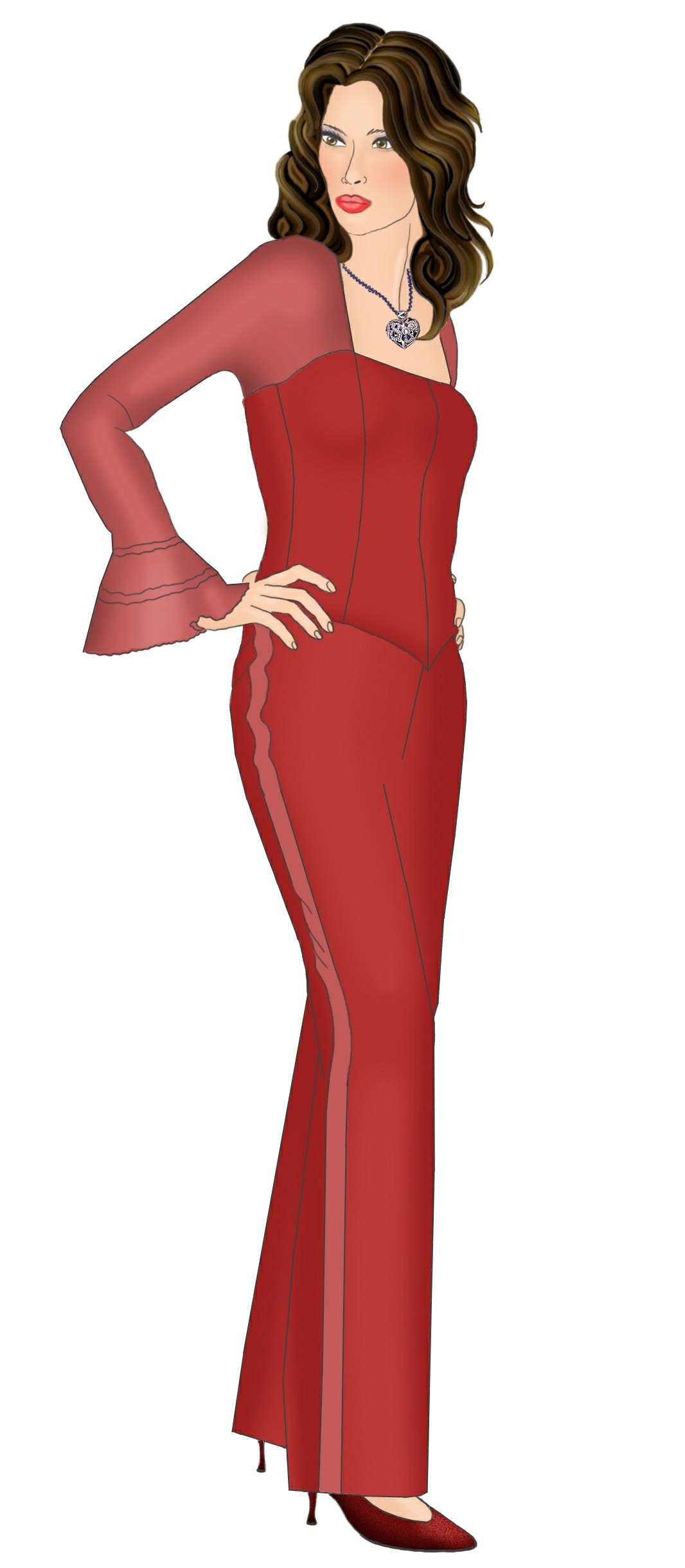 Blouse With Chiffon Sleeves - Sewing Pattern #5327. Made-to-measure ...