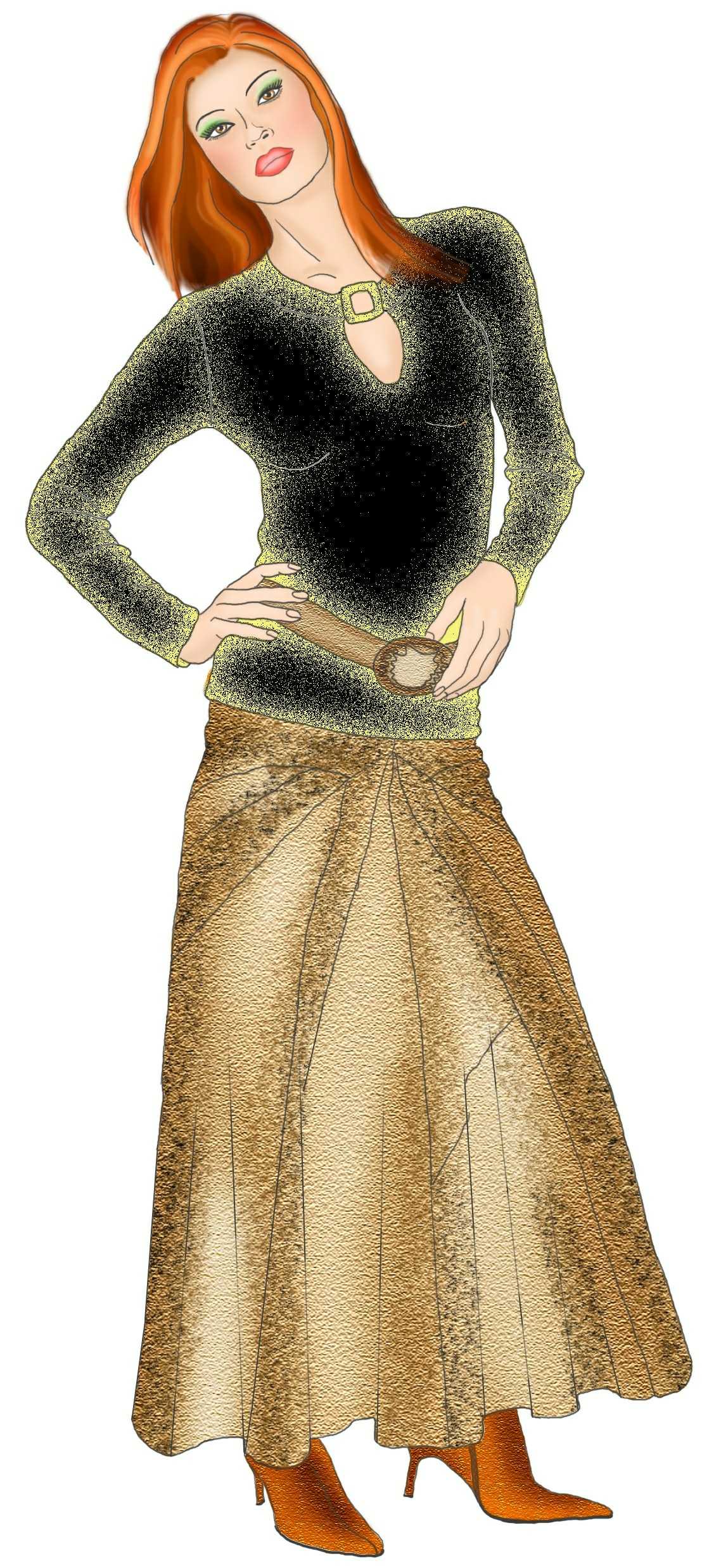 Skirt With Ray Insets - Sewing Pattern #5323. Made-to-measure sewing ...