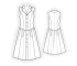 Sleeveless Dress - Sewing Pattern #2776. Made-to-measure sewing pattern ...