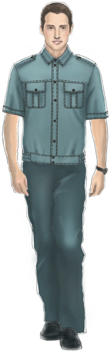 Uniform Shirt - Sewing Pattern #6096. Made-to-measure sewing pattern ...