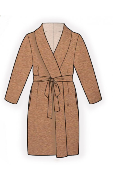 Coat With Shawl Collar - Sewing Pattern #4701. Made-to-measure sewing ...