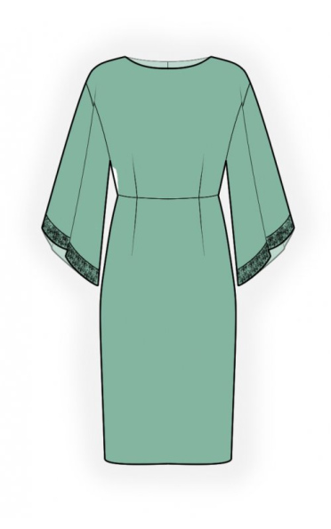 Kimono Dress - Sewing Pattern #4752. Made-to-measure sewing pattern ...