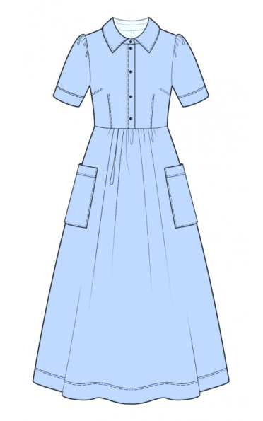 Jeans Dress - Sewing Pattern #2151. Made-to-measure sewing pattern from ...