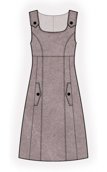 Sleeveless Dress - Sewing Pattern #2166. Made-to-measure sewing pattern ...