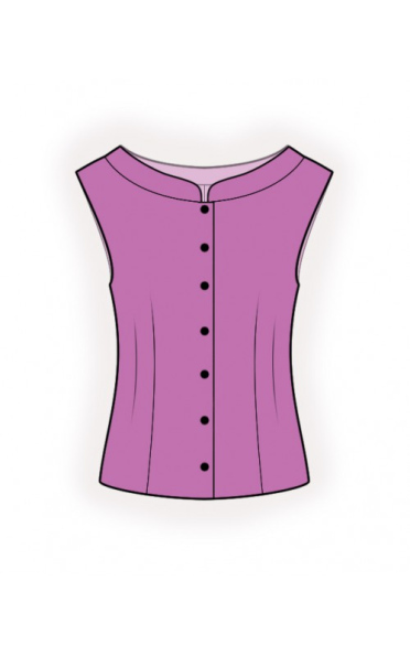 Blouse With Dropped Shoulder - Sewing Pattern #2434. Made-to-measure ...