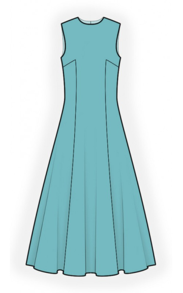 Dress With Princess Seams Insets - Sewing Pattern #2496. Made-to ...