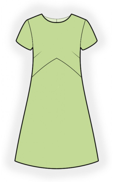 Flared Dress - Sewing Pattern #2509. Made-to-measure sewing pattern ...