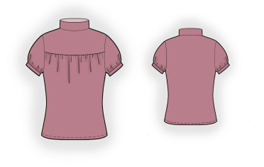 Roll-Neck With Yoke - Sewing Pattern #5970. Made-to-measure sewing ...