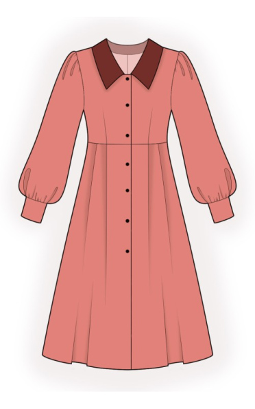 Dress With Central Closure - Sewing Pattern #2655. Made-to-measure ...