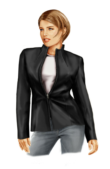 Leather Jacket - Sewing Pattern #5702. Made-to-measure sewing pattern ...