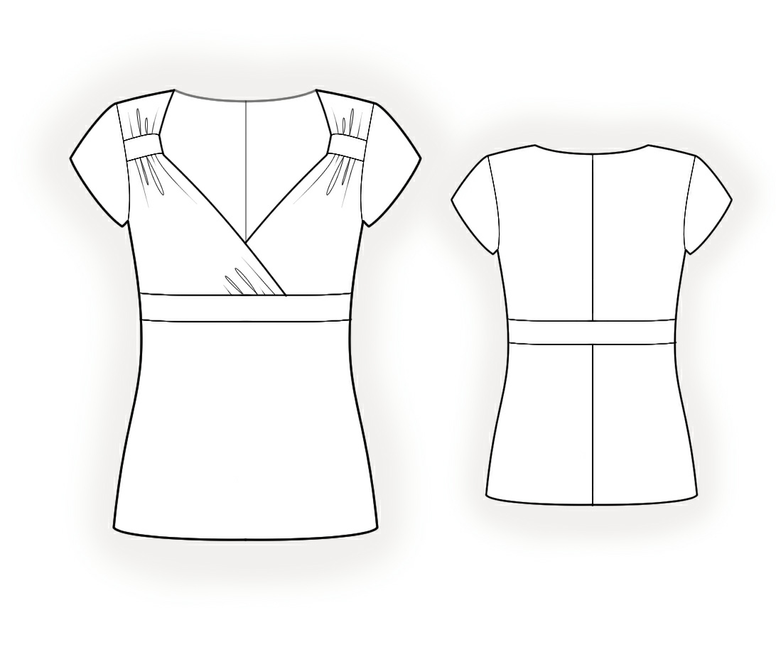 Blouse - Sewing Pattern #4291. Made-to-measure sewing pattern from ...