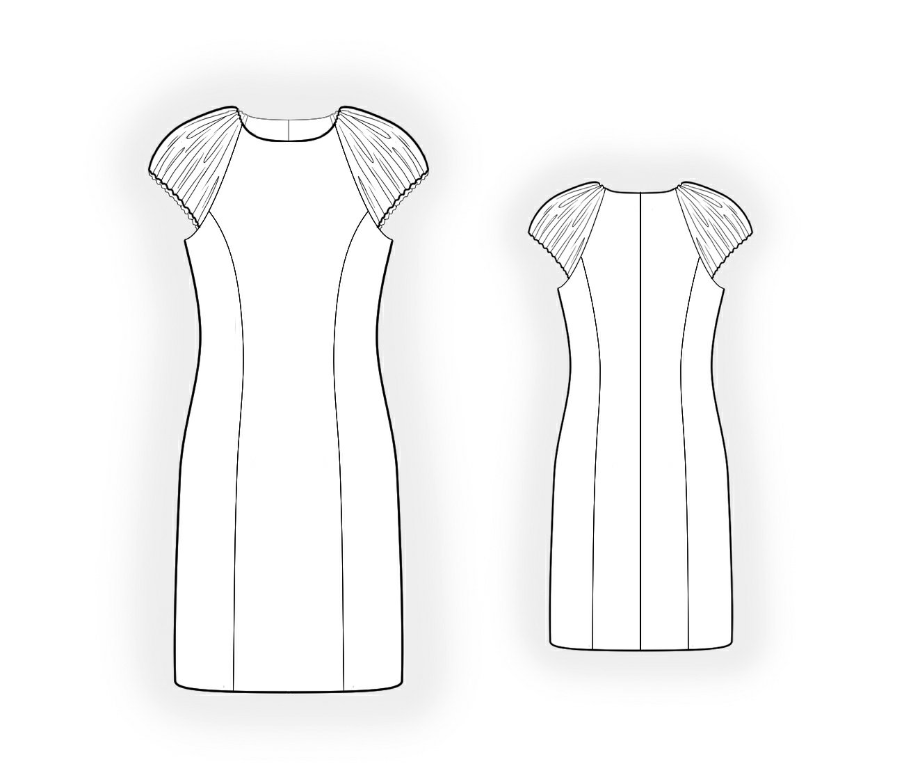 Velvet Dress - Sewing Pattern #4066. Made-to-measure sewing pattern ...