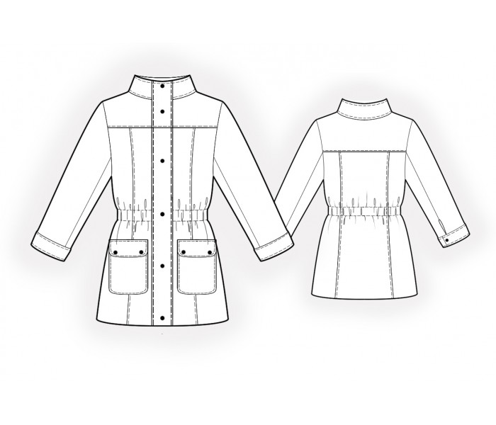 Outdoor Jacket With Pockets - Sewing Pattern #2137. Made-to-measure ...