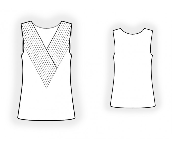 Top With Decorative Stitching - Sewing Pattern #2174. Made-to-measure ...