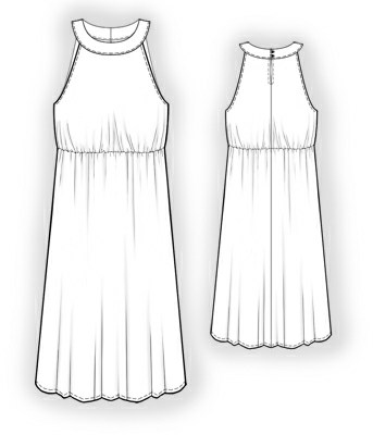 Dress - Sewing Pattern #5900. Made-to-measure sewing pattern from ...