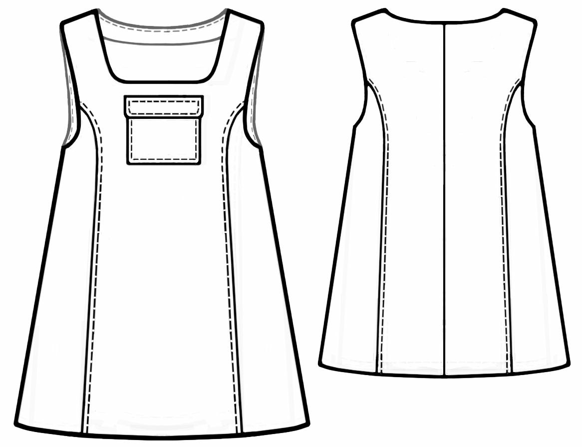 Blouson With Square Neck - Sewing Pattern #5605. Made-to-measure sewing ...